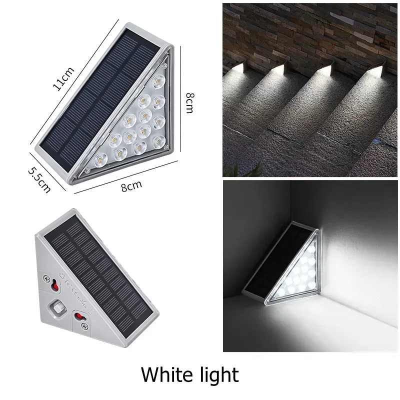 13 LED Outdoor Stair Lights, Side Spot Lighting Deck Lights for Yard ...