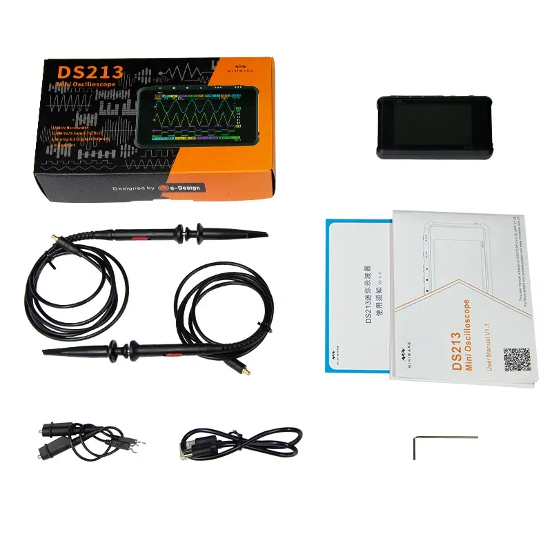 DS213 DSO213 Mini Portable Digital Oscilloscope 4 Channels 15 MHz ...