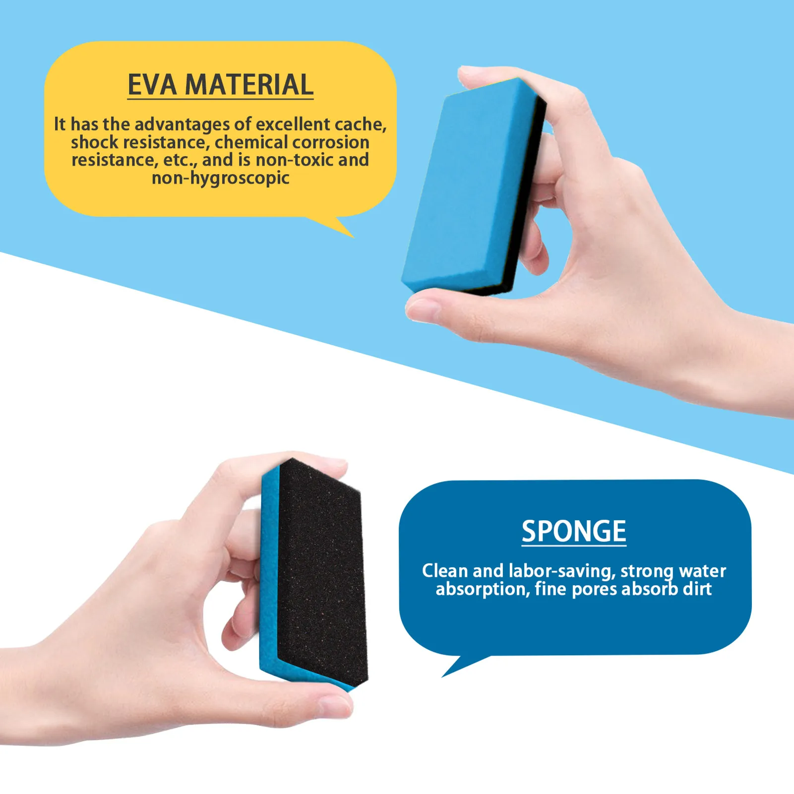 10-Pack Ceramic-Coated Car Cleaning scouring sponge pad for Glass, Nano ...