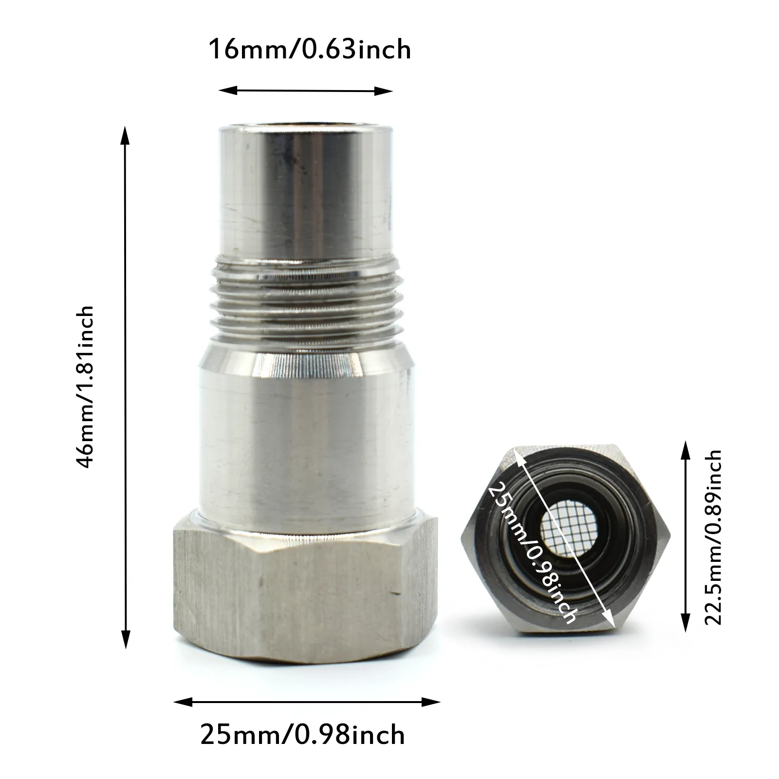 Oxygen Sensor Adapter M18 x 1.5 Car Check Engine Light Eliminator Bung ...
