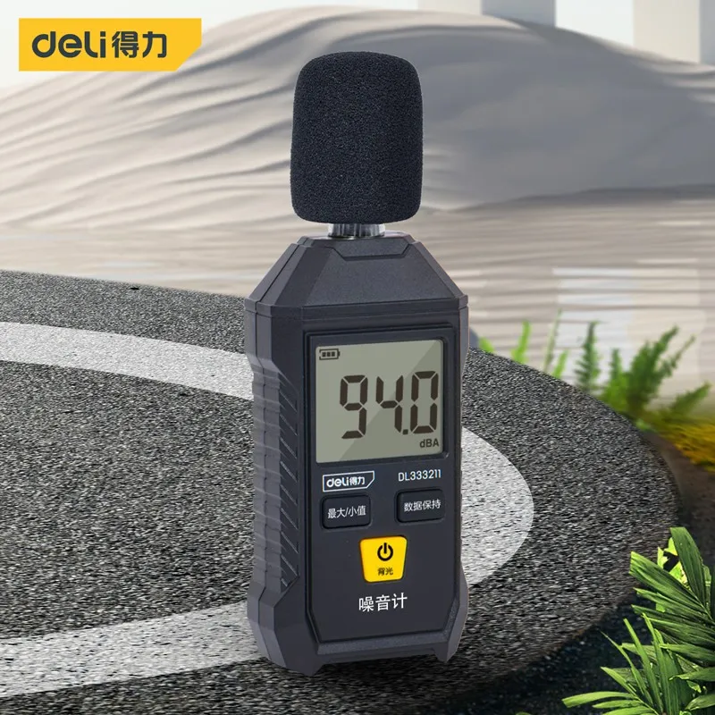 Deli Handheld Digital Sound Level Meter: Noise Tester & Detector ...