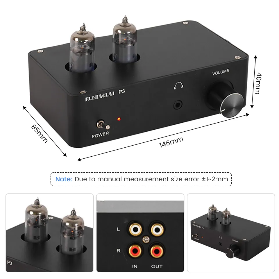 Hifi Tube Amplifier 6K4 Tube Headphone Amplifier Preamp Mini Tube Amp ...