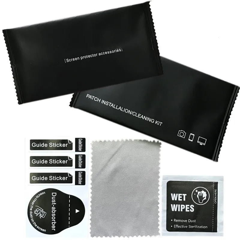 Multi Functional Dry Wet Cleaning Pad With Alcohol Bag, Tempered Glass ...