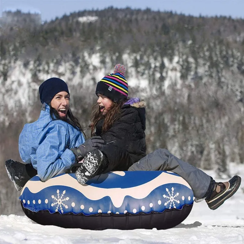 2024Outdoor PVC Inflatable Ski Circle with Handles, Portable Snow Sled ...