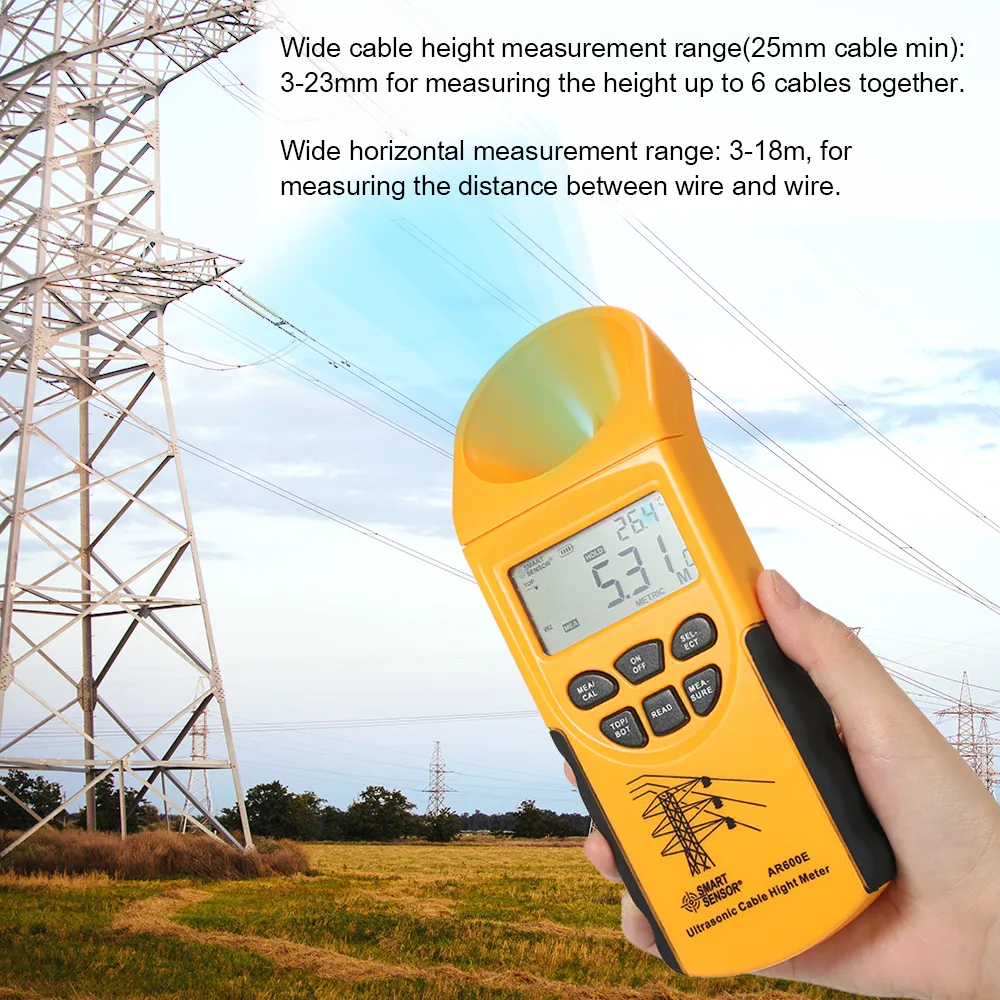 Professional Overhead Cable Height Meter: Measure 3 23m With Ultrasonic ...