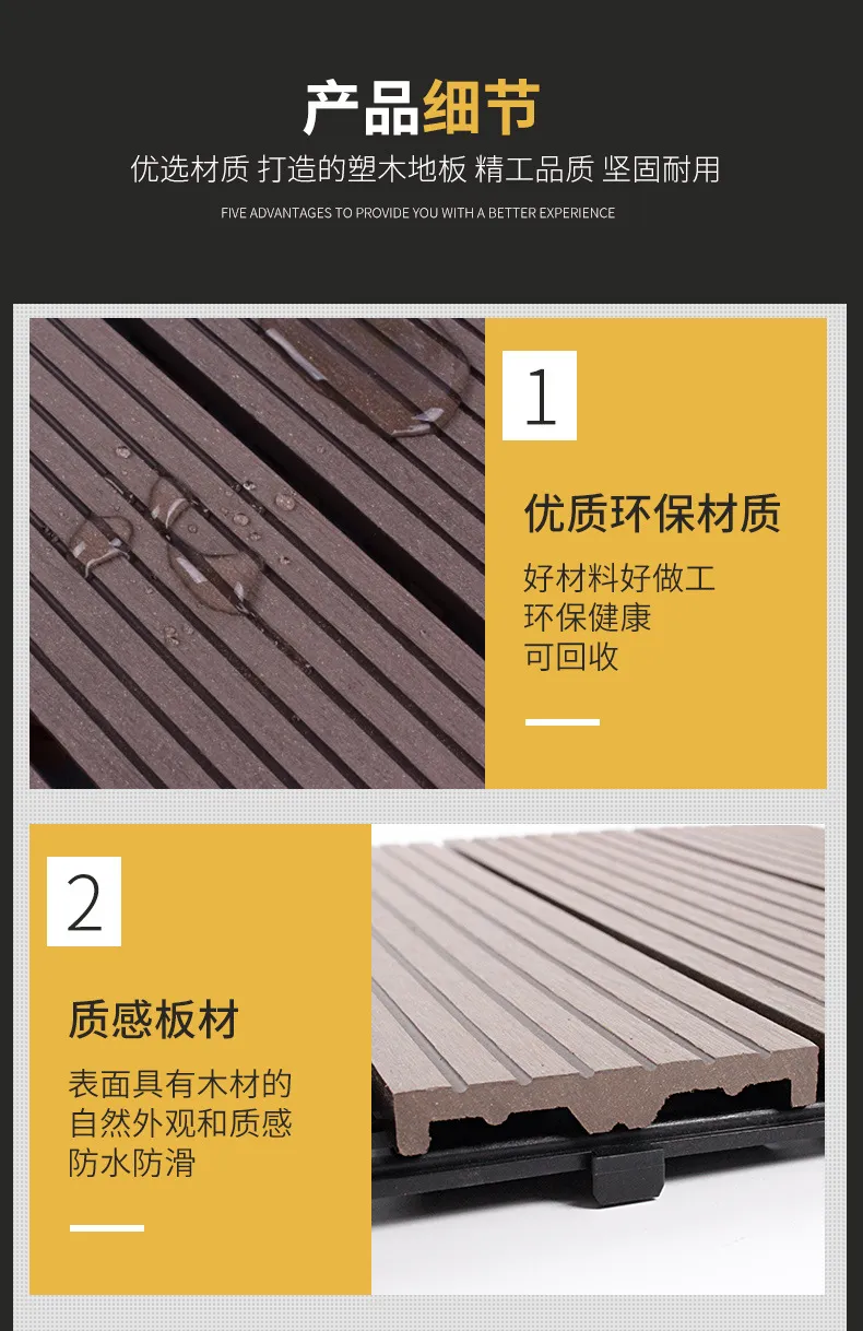 Plastic Wood Floor Boards Waterproof Outdoor Gardening Flooring with ...