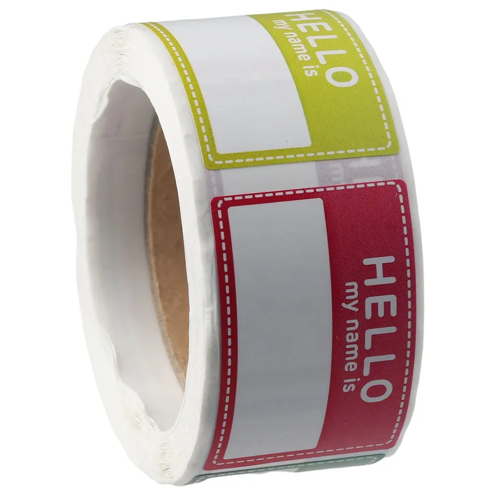 DHgate.com:Self-Adhesive Blank Hello My Name is Name Tag Stickers ...