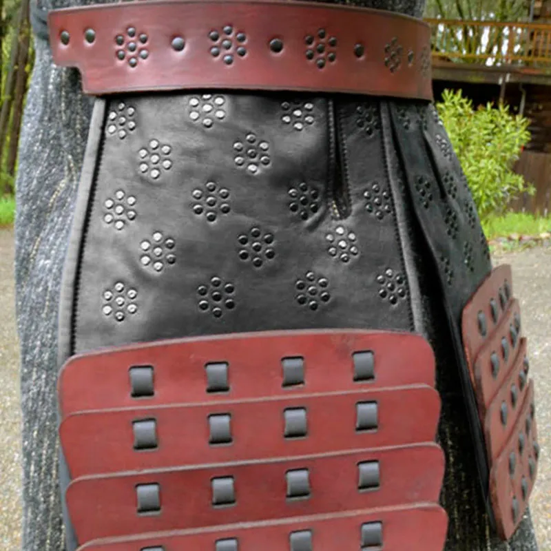 Medieval Renaissance Ronin Samurai Leather Faulds Large Belt Viking ...