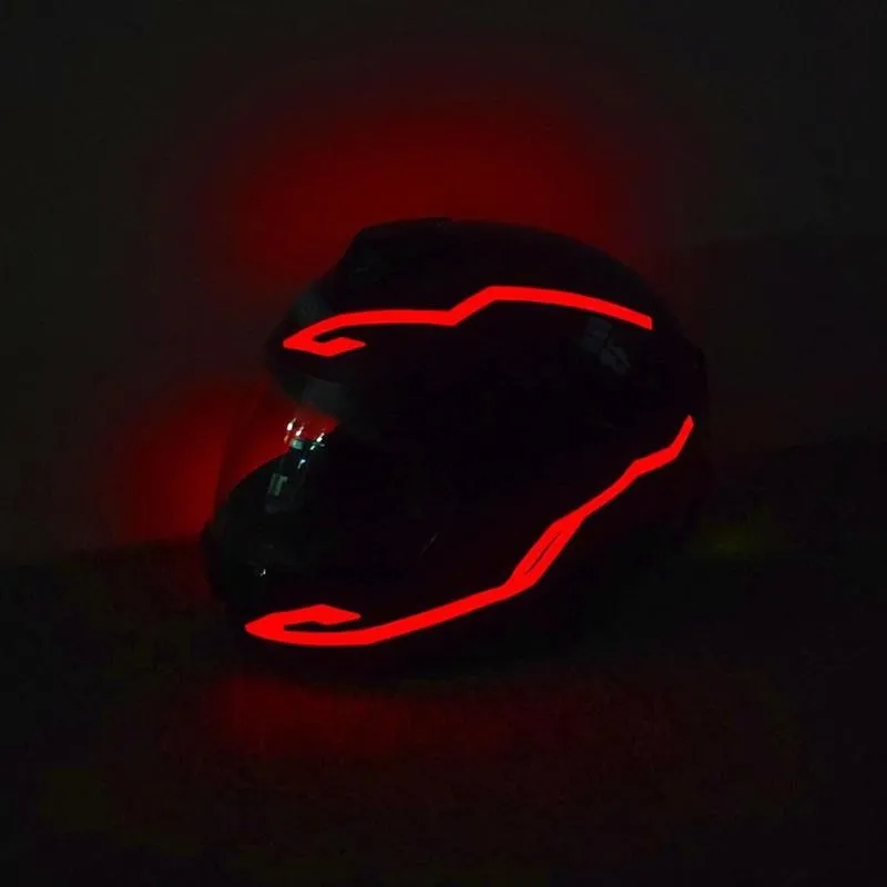 LED Motorcycle Helmet Lighting Kit: Waterproof EL Cold Light Strip 4 ...