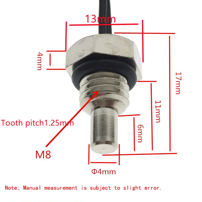 NTC thermistor temperature sensor M8 screw thread probe 10k 50k 100k ...