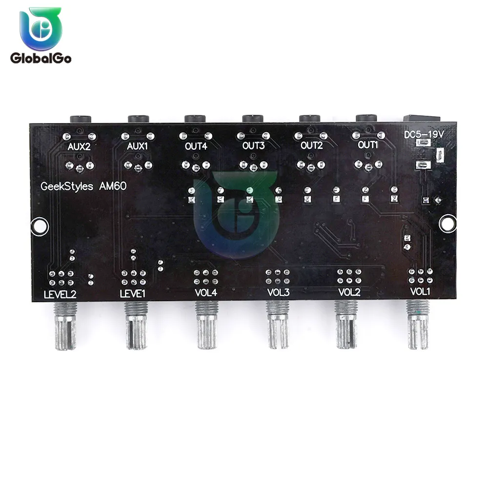 Stereo Audio Mixer Distributor Signal Selector Switcher 2 Input 4 ...