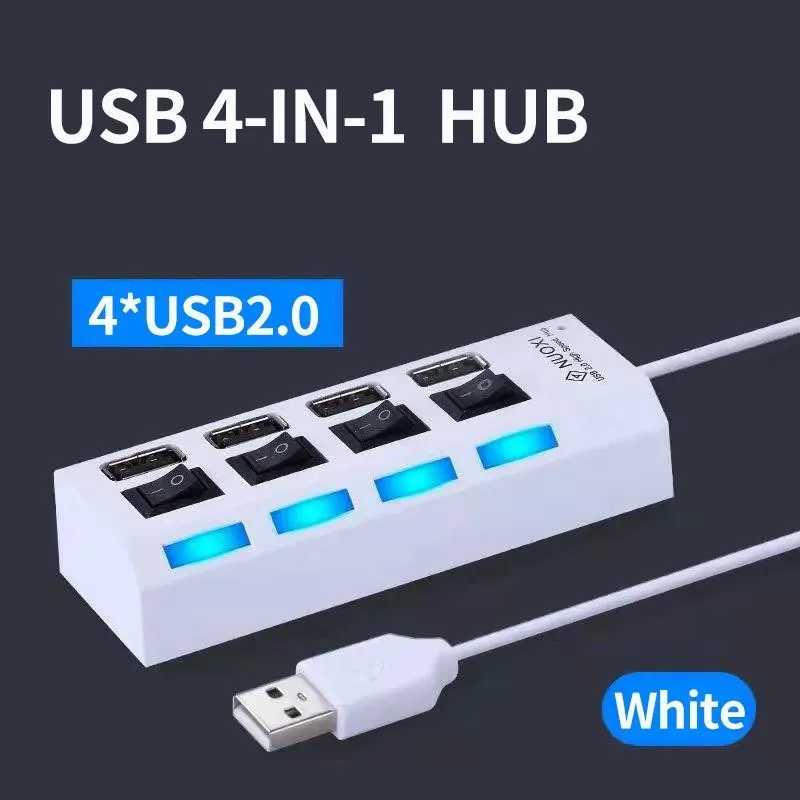 USB Splitter 4 Port/7 Port USB 2.0 Hub Multi USB Adapter With Power ...