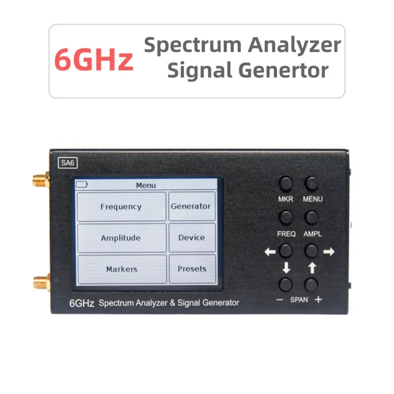 6 GHz Handheld Spectrum Analyzer and Signal Generator for Wi-Fi, 2G, 4G ...