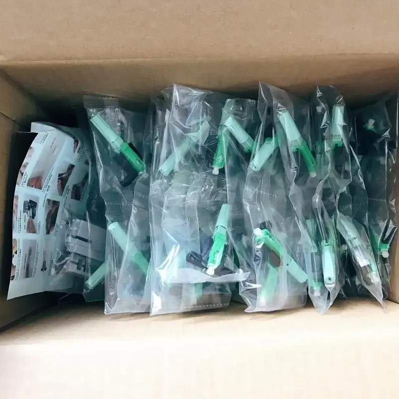 SC APC Single Mode Fiber Optic Connector 58mm Field Installable FTTH ...