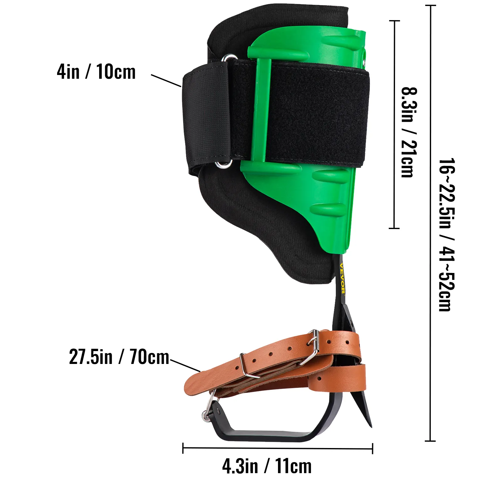 VEVOR Steel Climbing bag of spikes - Adjustable Pole Spurs for Tree ...