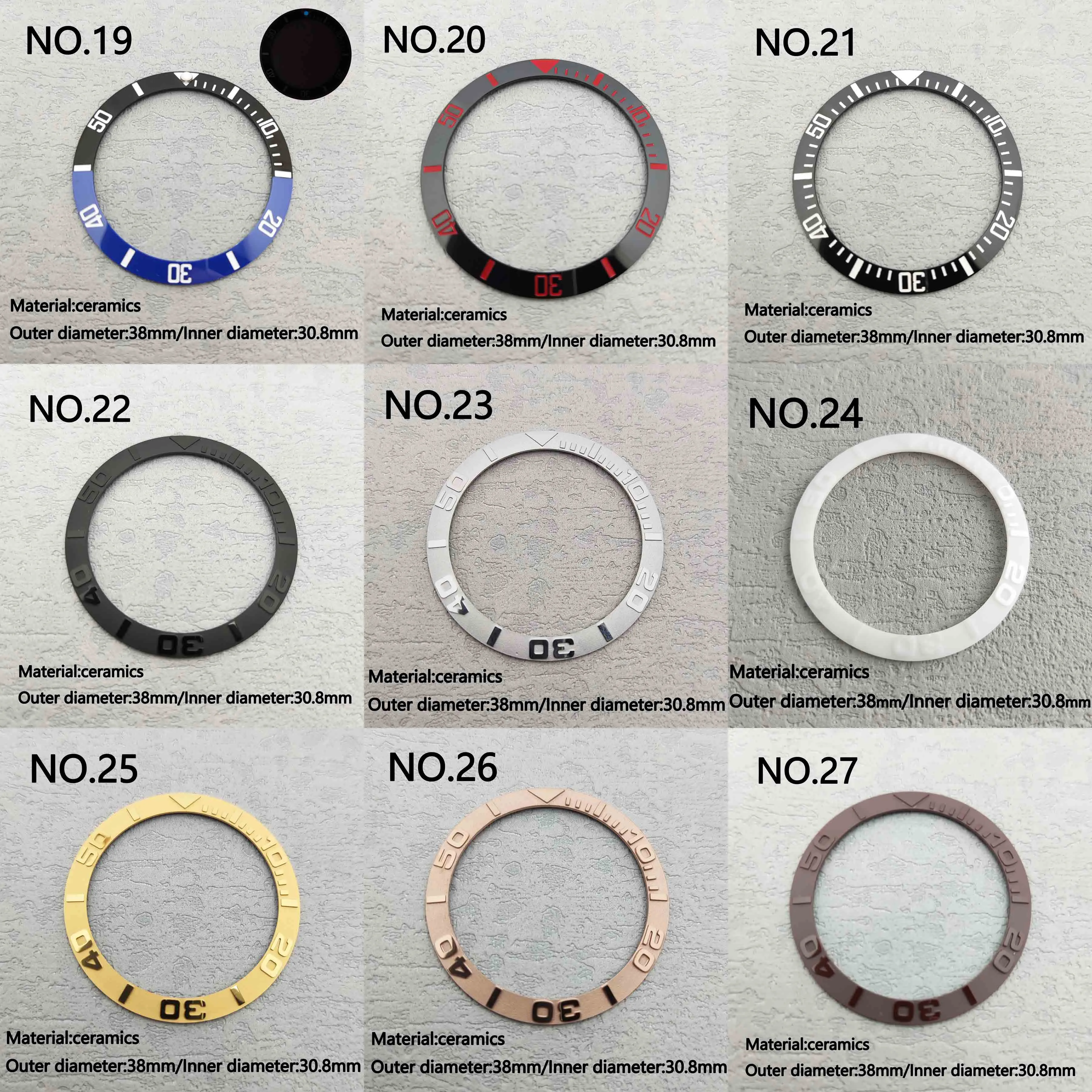 38mm Ceramic Bezel Insert For 40mm Men's Watches GMT & Diving Watch ...