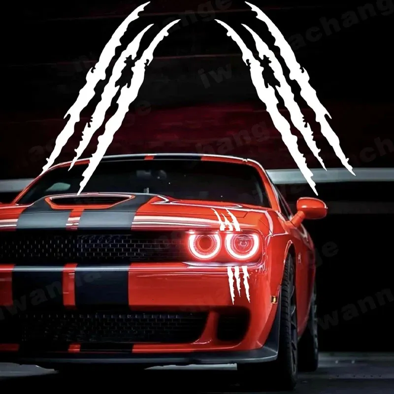 DHgate Monster Claw Marker Headlight Car Sticker Stripe Scratch Decal Vinyl for Sports Car SUV Pickup Truck Window Motorcycle Stickers 240520 Home Garden