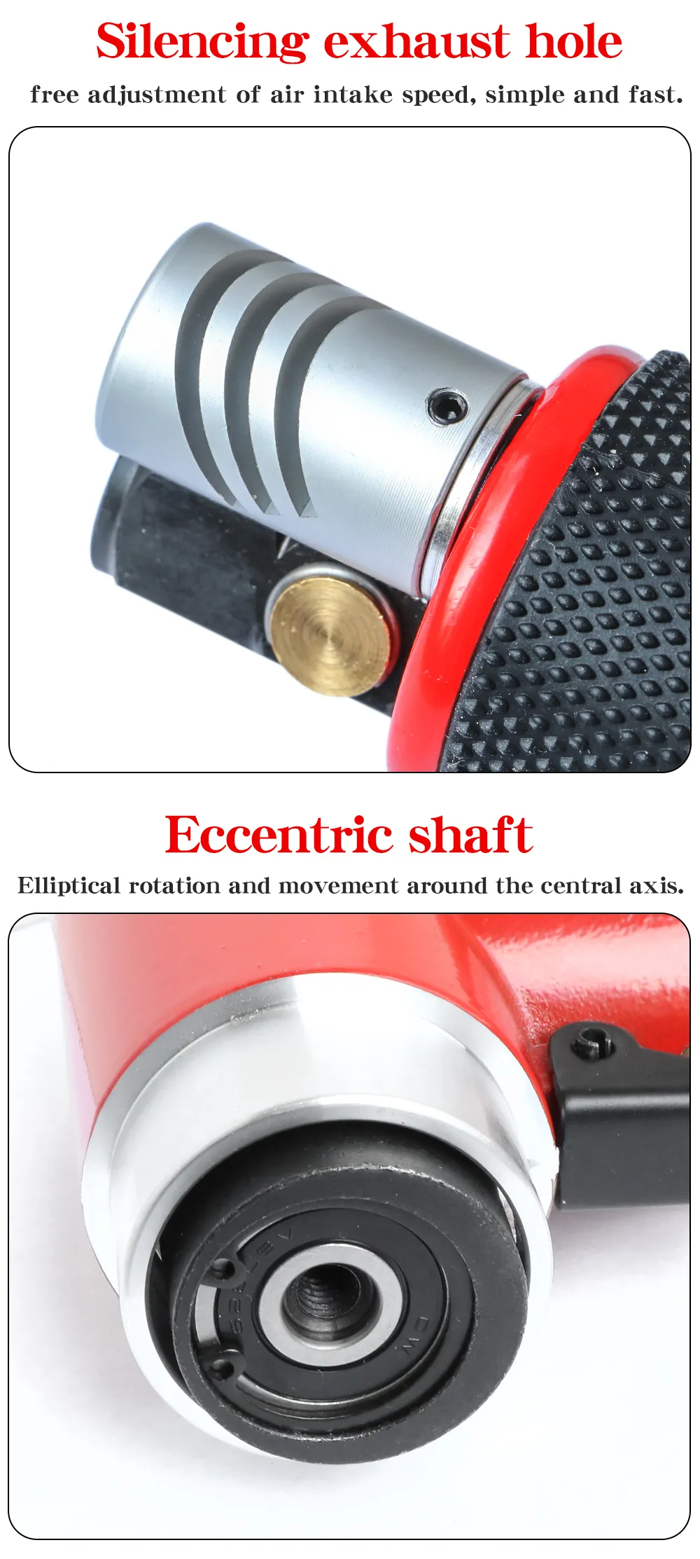 Orbit Air Sander Mini Pneumatic 1/2/3 Inch Grinding Machine Set for Car ...