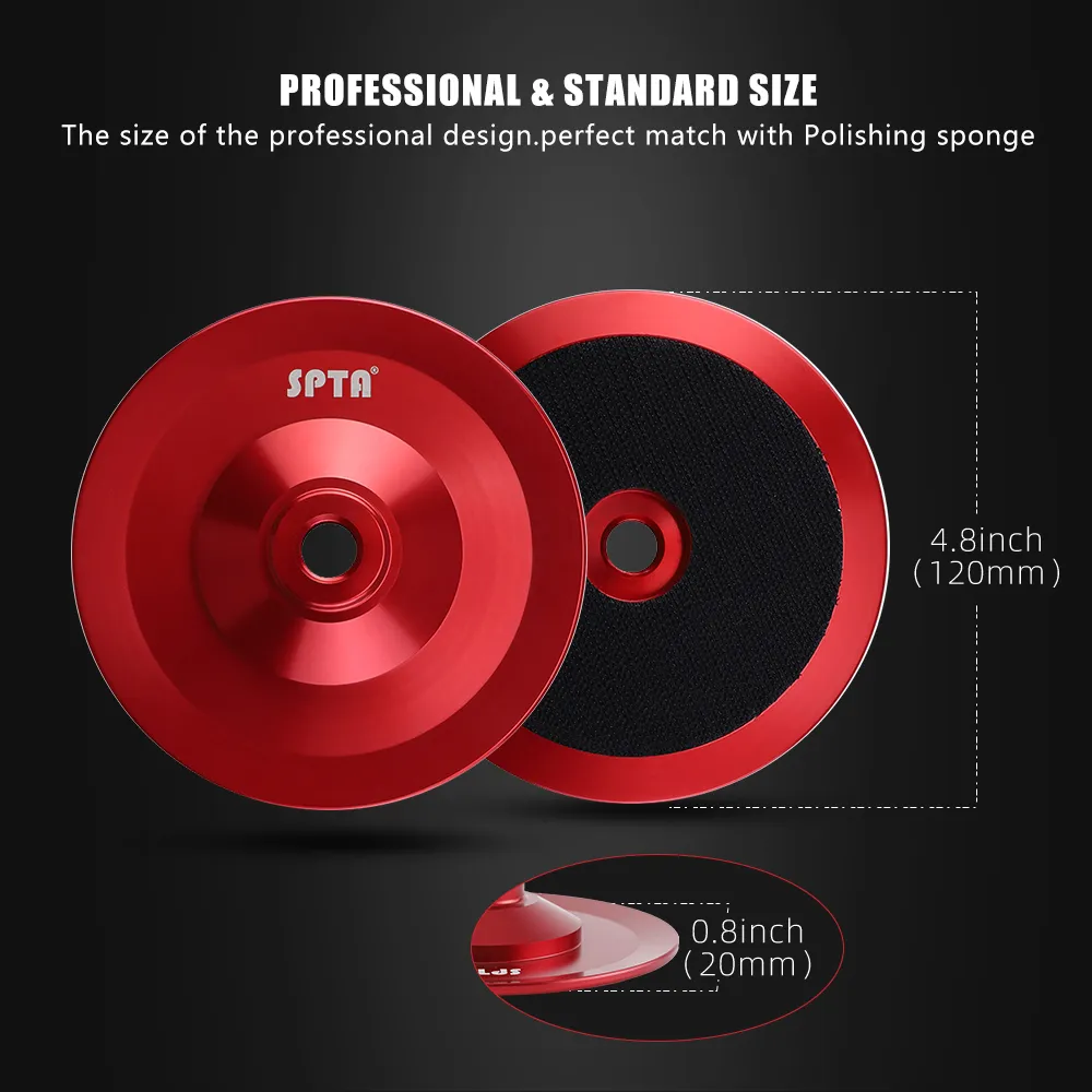 5 Inch Aluminum Backer Pad Holder for 125mm Polishing Pads & Car Rotary ...