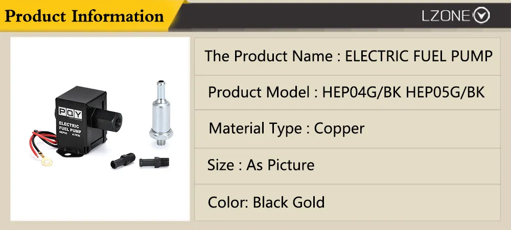 DHgate.com:Universal 12V Inline Electric Fuel Pump, High Pressure 4-7 ...