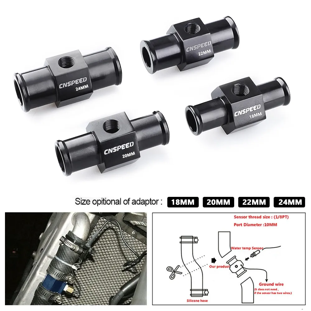 DHgate.com:Black Water Temp Gauge Radiator Sensor Adapter, 1/8 NPT ...