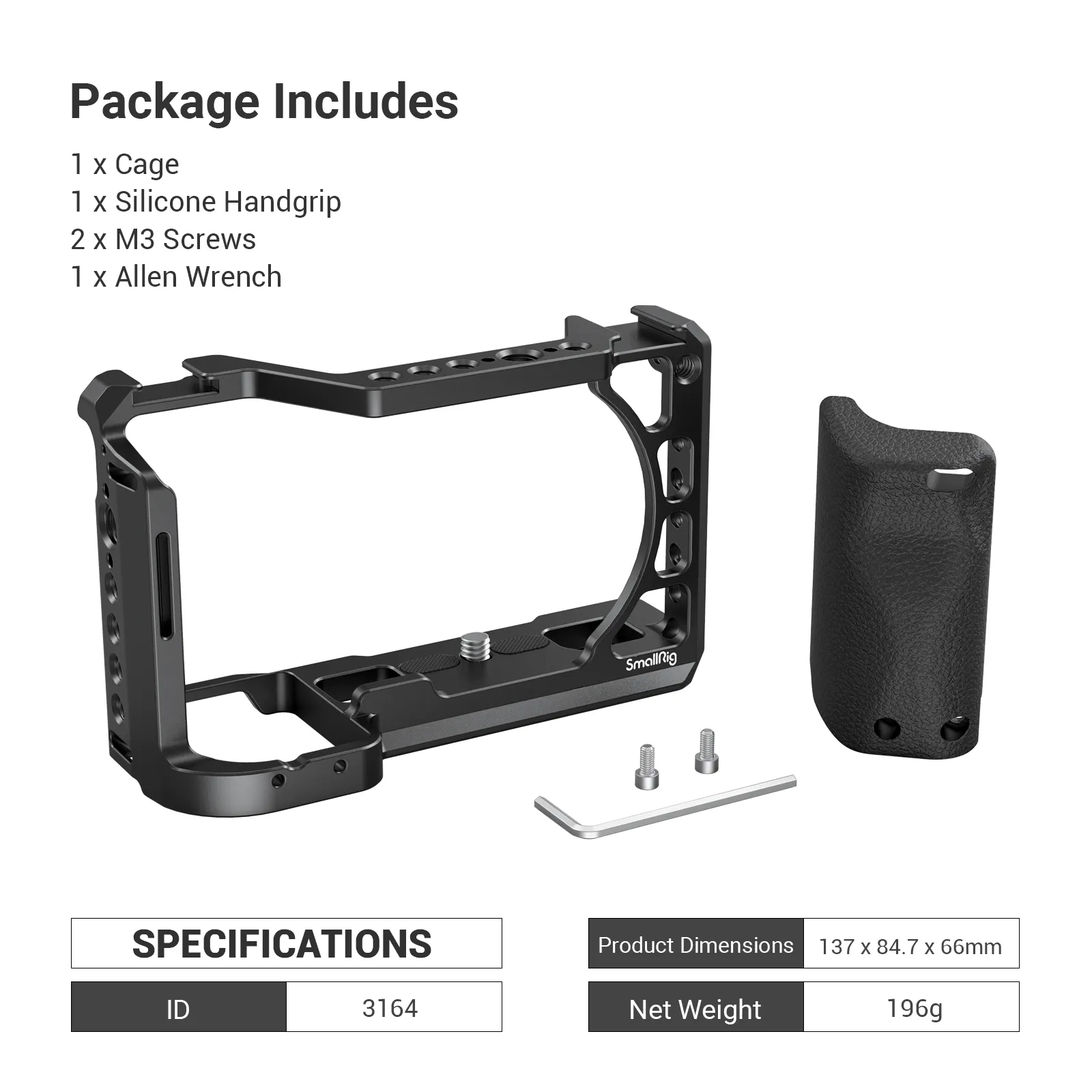 DSLR Camera Cage Stabilizer Rig for Sony A6000 Series - Enhanced Grip ...
