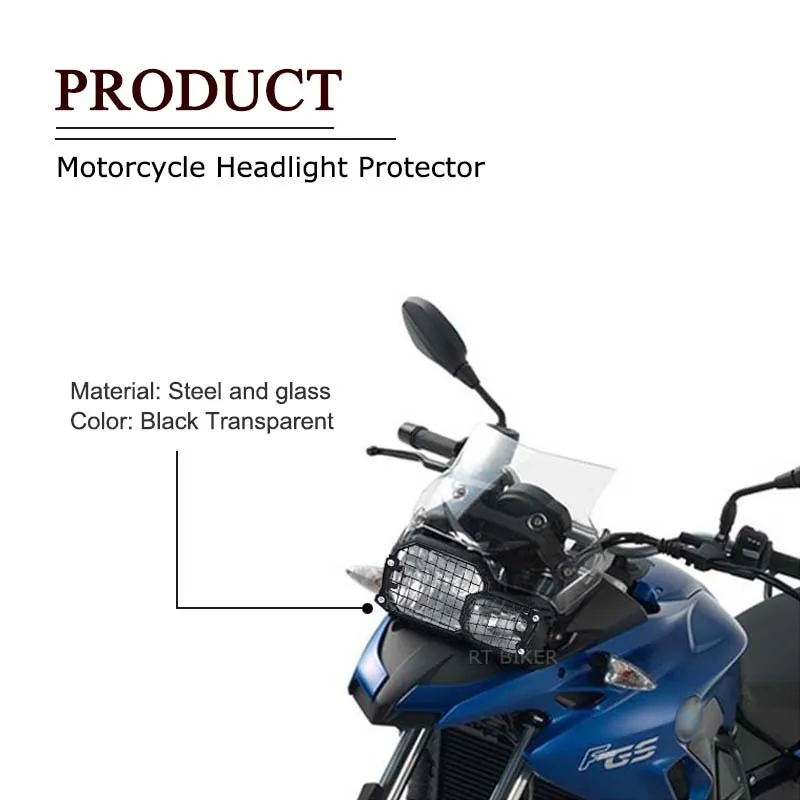Upgraded Motorcycle Headlight Grille Guard Cover, Sturdy Aluminum Alloy ...