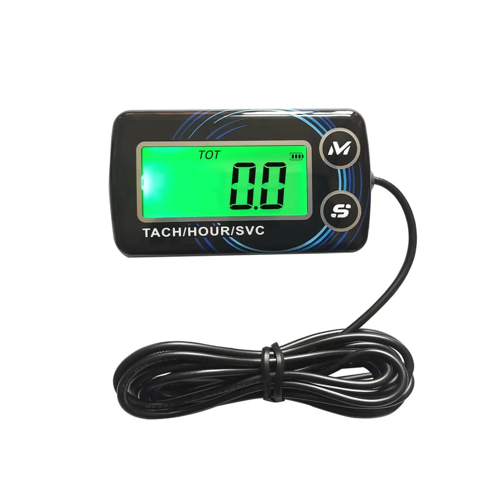 Motorcycle Tachometer Gauge - Inductive RPM Meter, Engine Hour Meter ...