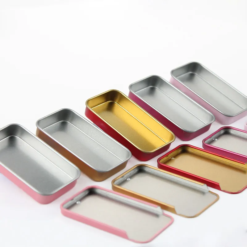 2024 20-Pack Portable Mini Metal Rectangular Storage Tins with Slide ...
