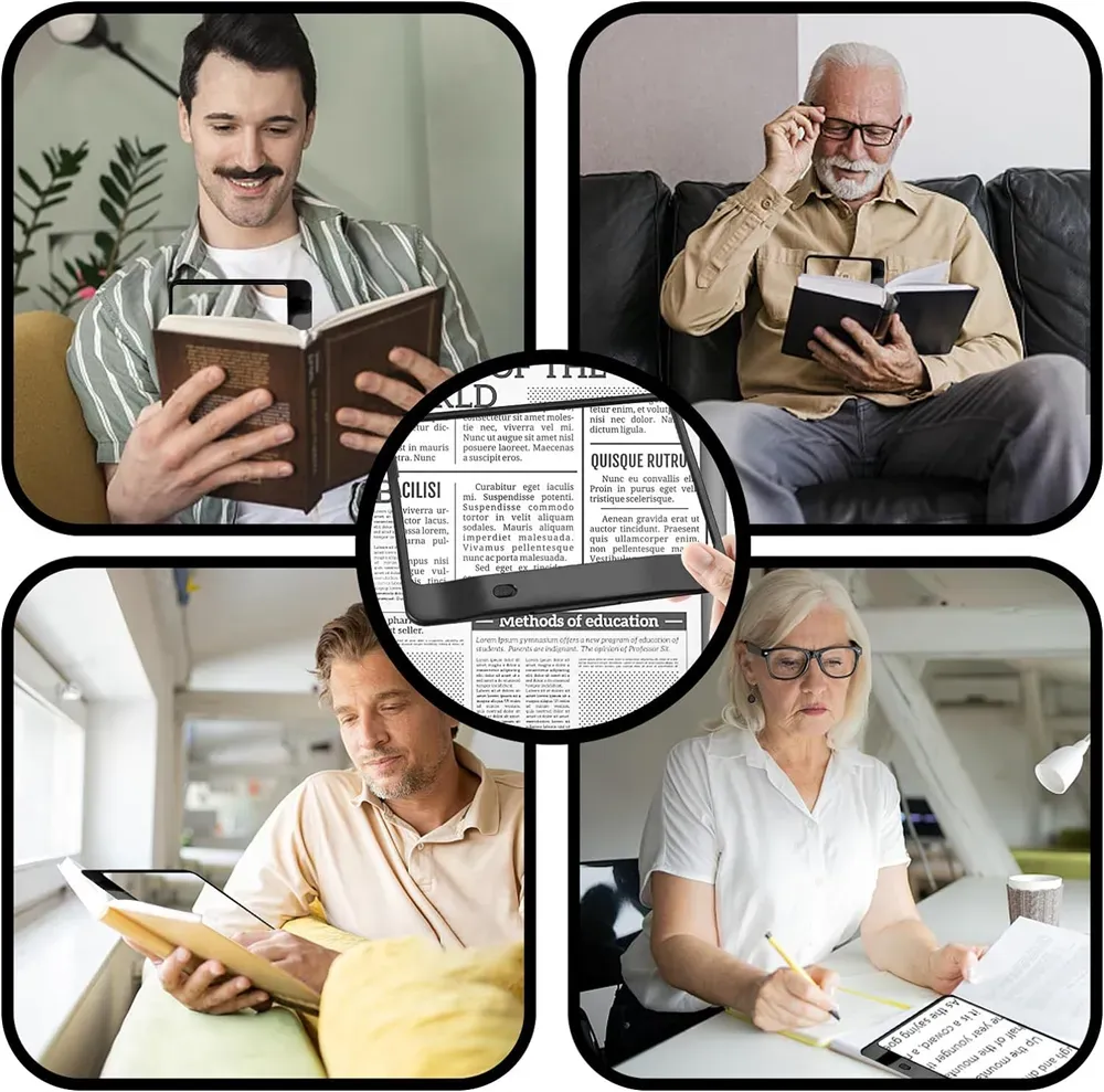 3X Full Page Magnifying Sheet with LED Lights Lightweight Reading ...