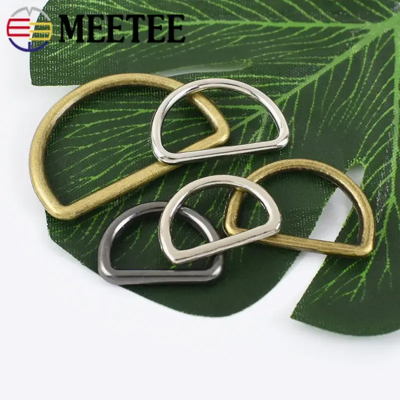 Meetee Metal D Ring Buckle Adjustable Strap Hooks for Bags and Belts 15 ...