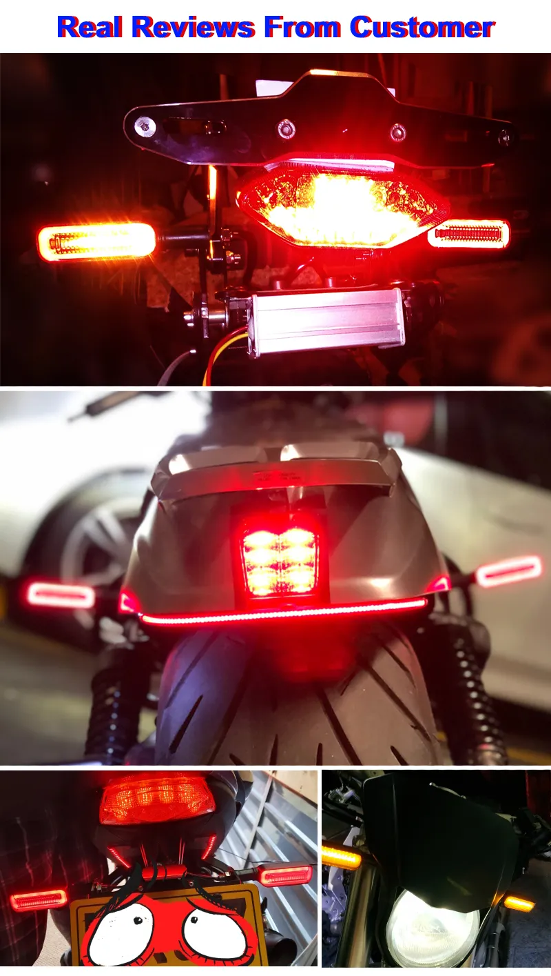 Waterproof Universal Motorcycle LED Turn Signals with Built-in LED ...