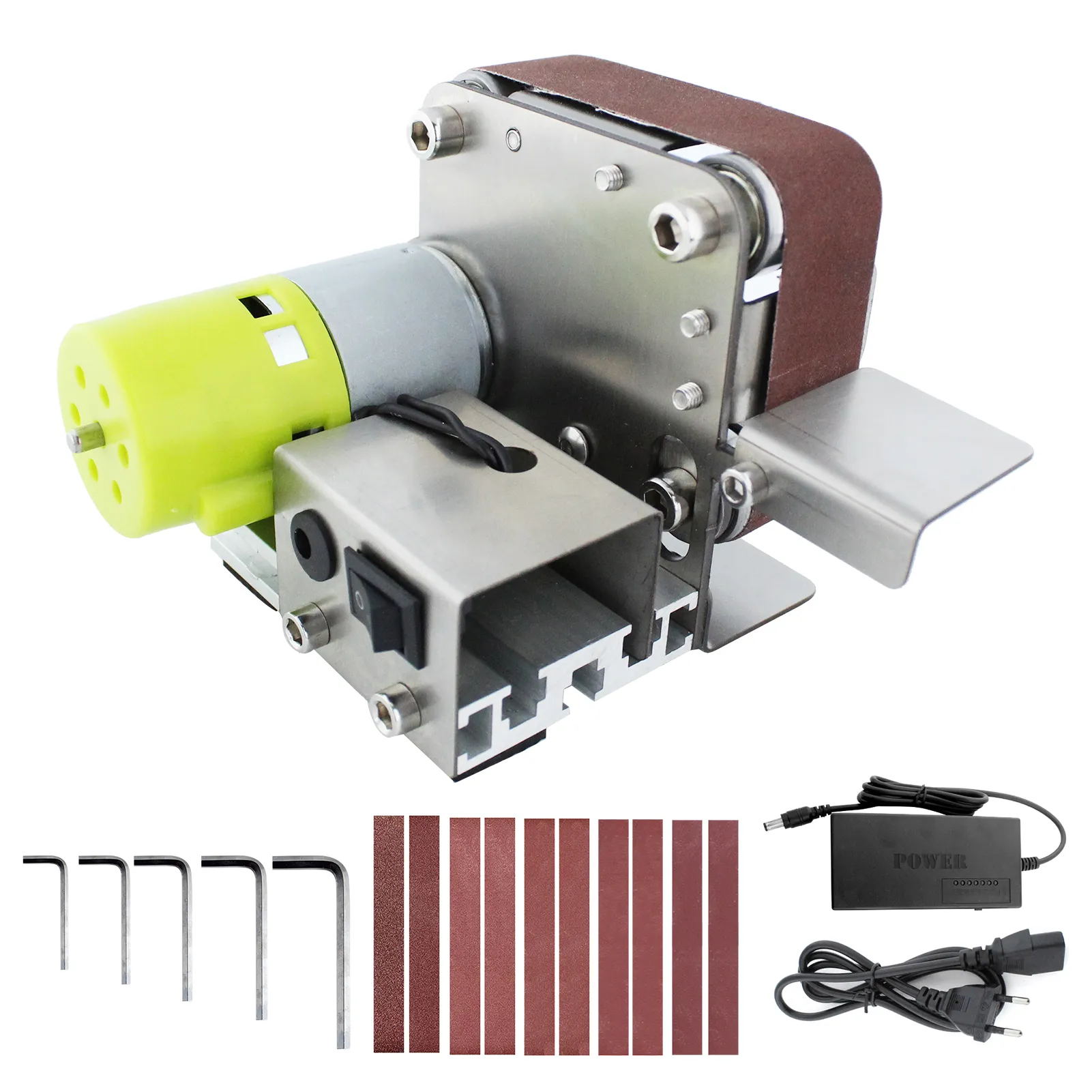 Mini Belt Sander 220V Electric Variable Speed Grinder For Wood, Acrylic ...