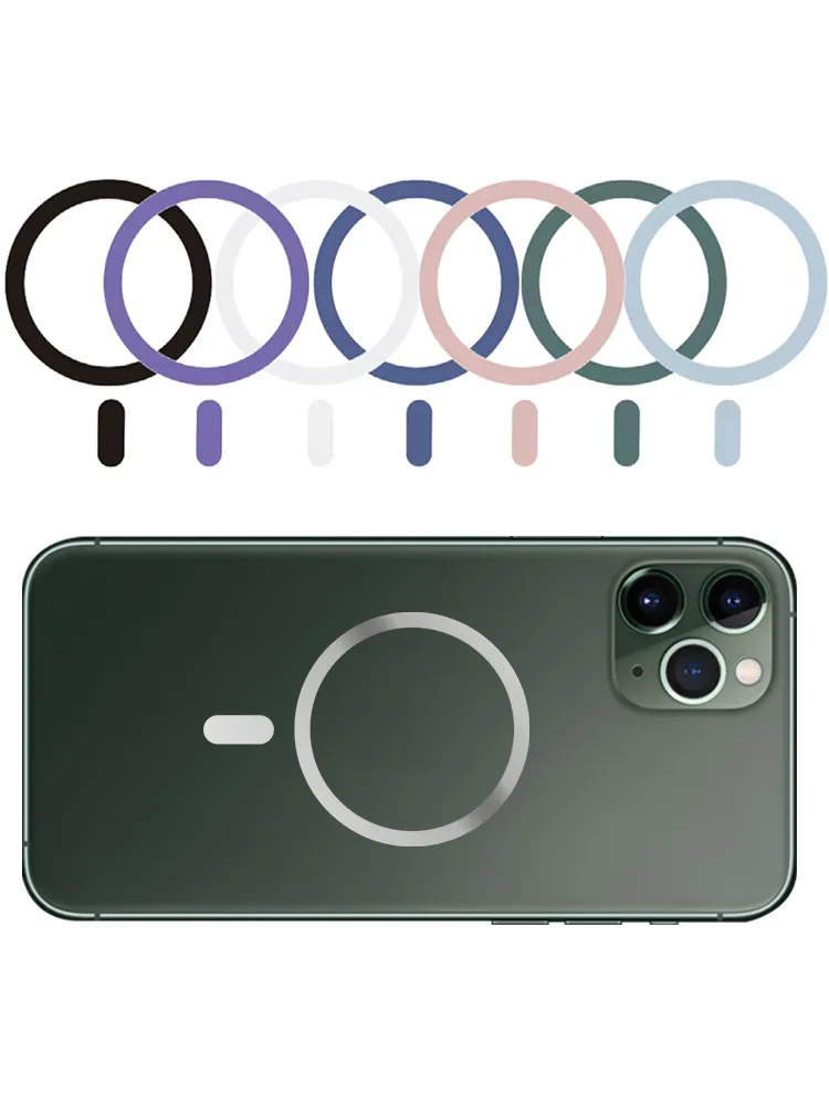 Magnetic Phone Ring Holder for iPhone & Samsung, Metal Ring Sticker for ...