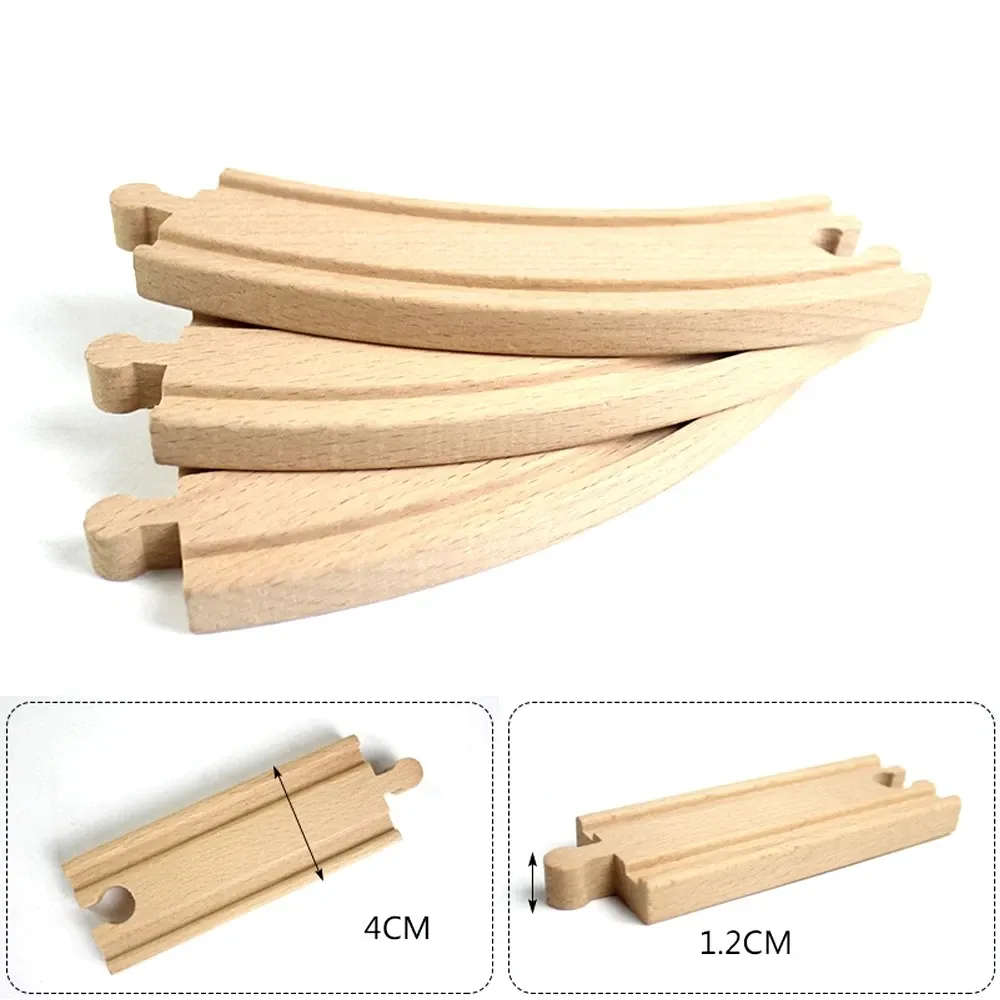 Wooden Track Accessories Beech Wood Pieces Fit for Biro Wood Train Sets ...