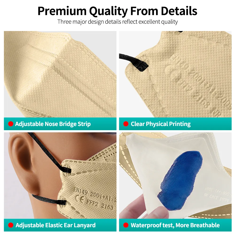 Korean Morandi FFP2 Mascarillas KN95 4 Layer Fish Reusable Respirator ...