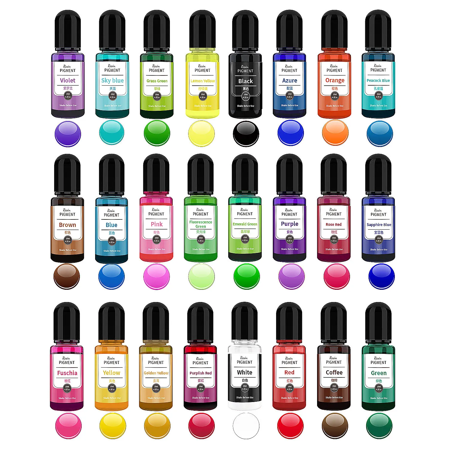 DIY beads for jewelry making: ful Epoxy Resin Pigment Liquid Dye for UV ...