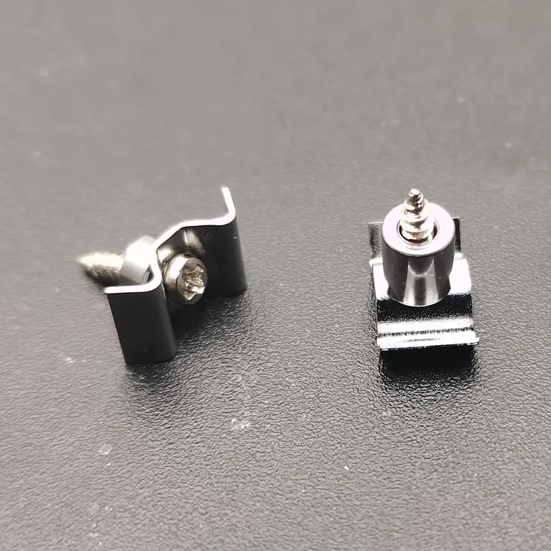 Metal String Retainers for Electric Guitar - ST TL Style, Chrome/Black ...