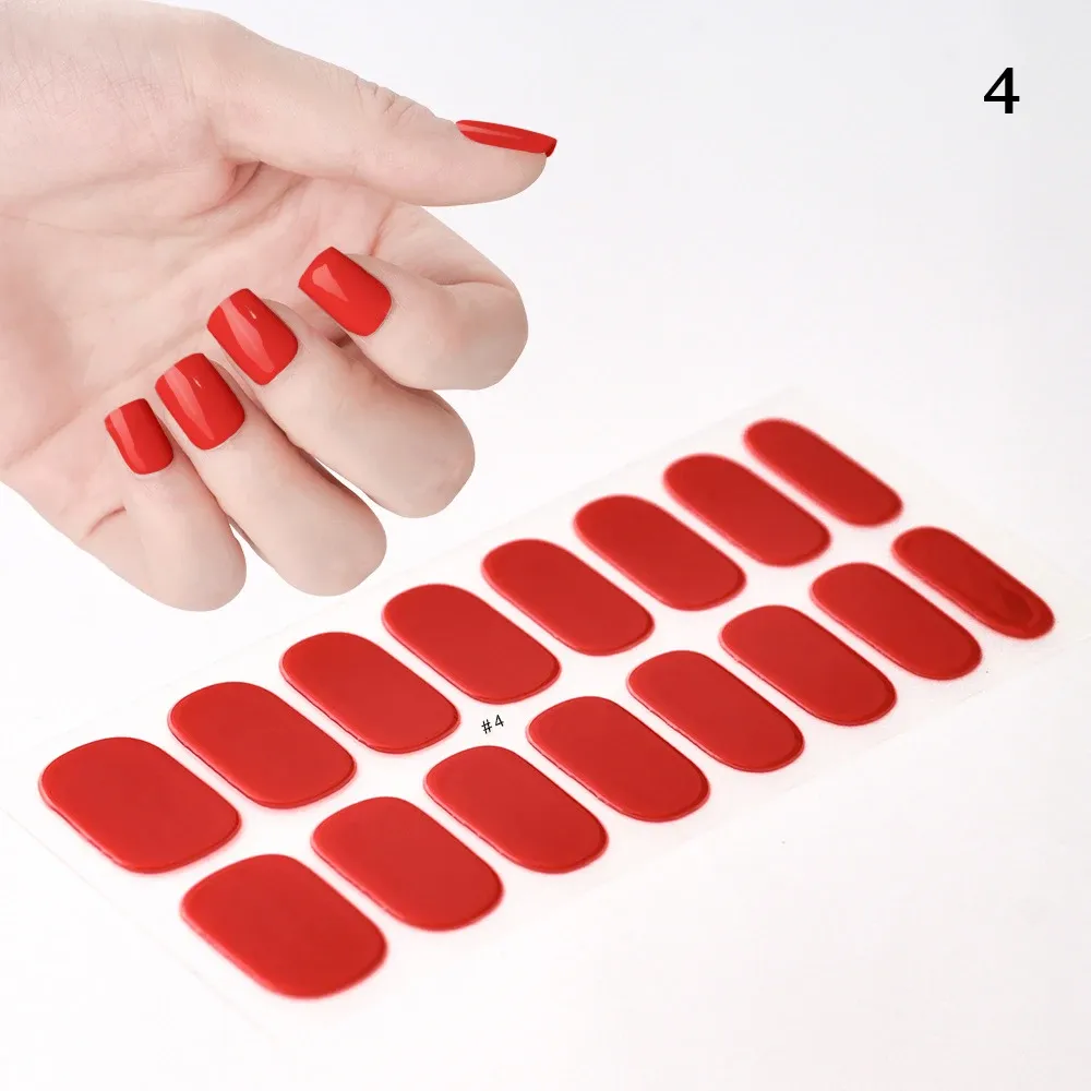 Nail Sticker Full Cover Wraps UV 3D DIY Manicure Nail Waterproof Self ...