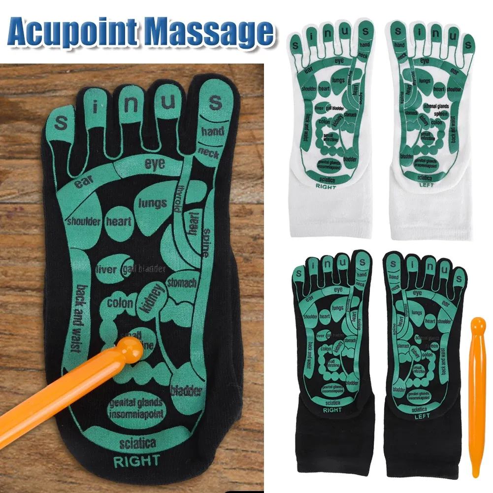 Acupressure Reflexology Socks & Gloves Set for Foot Massage with ...