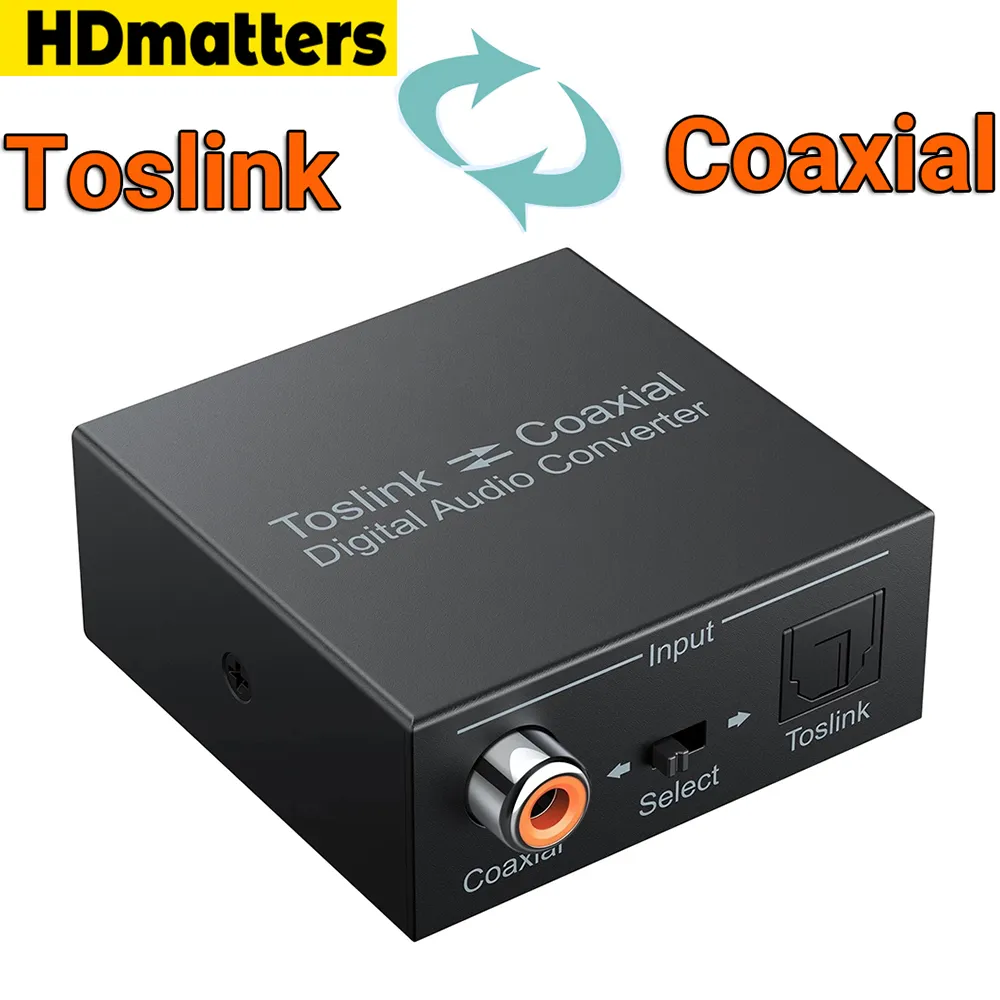 Bi-Directional Digital Audio Converter: Coax/Toslink Optical SPDIF ...