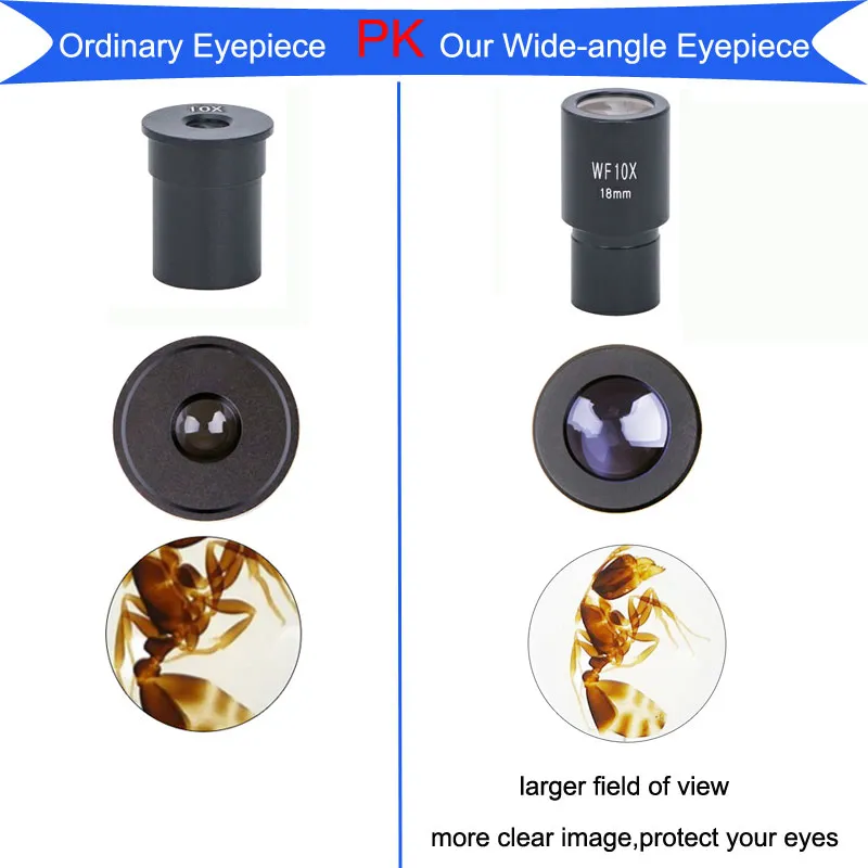microscope eyepiece sizes