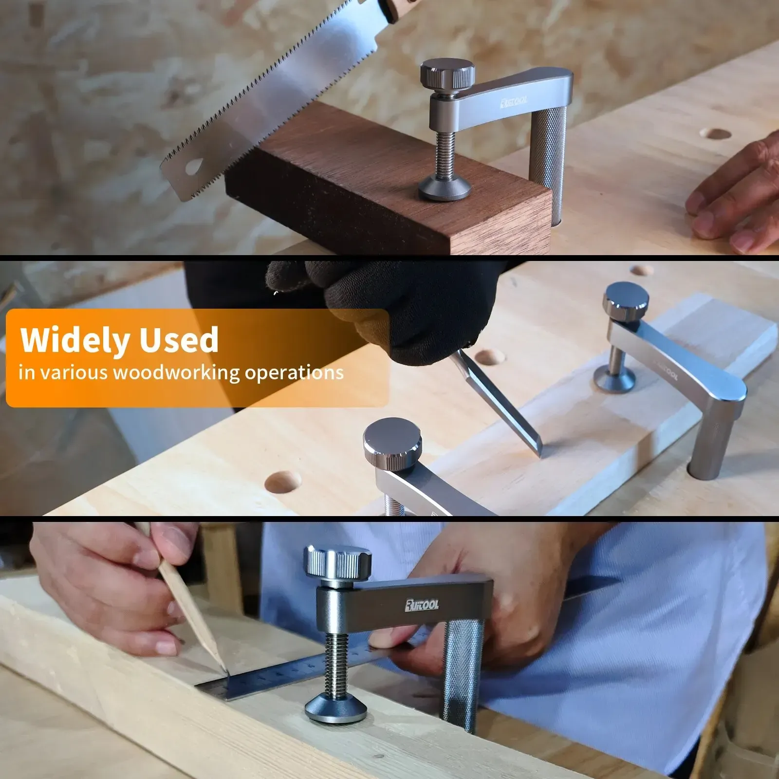 DHgate.com:2X Bench Dog Clamps, Non-Slip, 19mm, Adjustable MFT Table ...