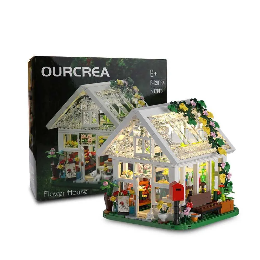 OURCREA Luminescent Dream House Building Blocks - Light-Up Creative ...