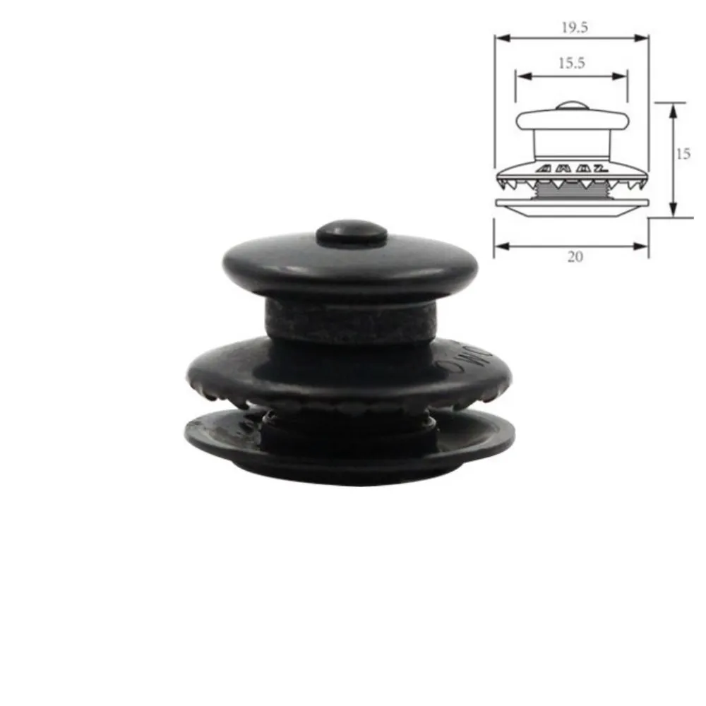 QD Black Boat Canvas Snaps Fastener Kit - Brass Screw Upper & Lower ...