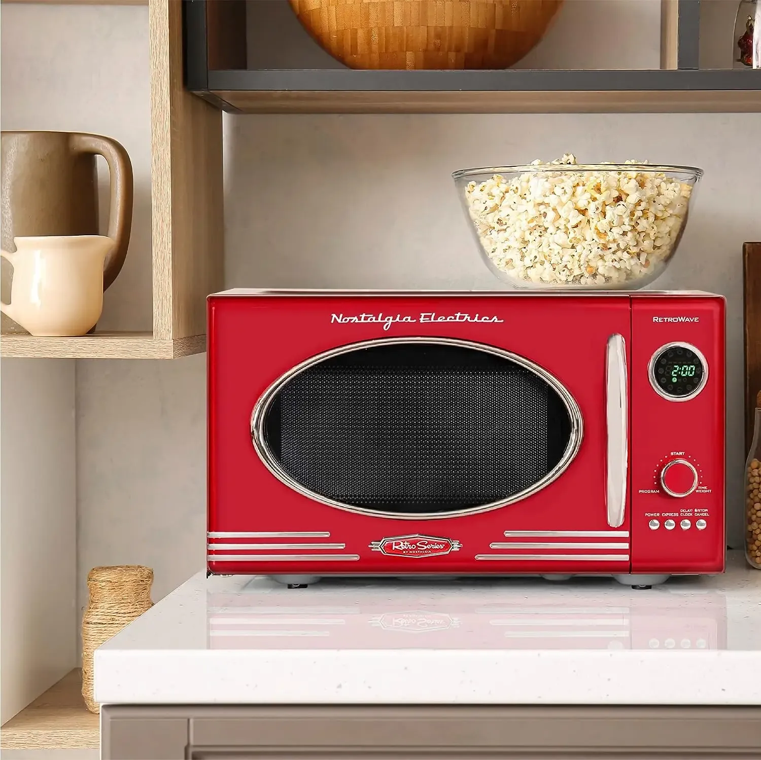 retro microwave red