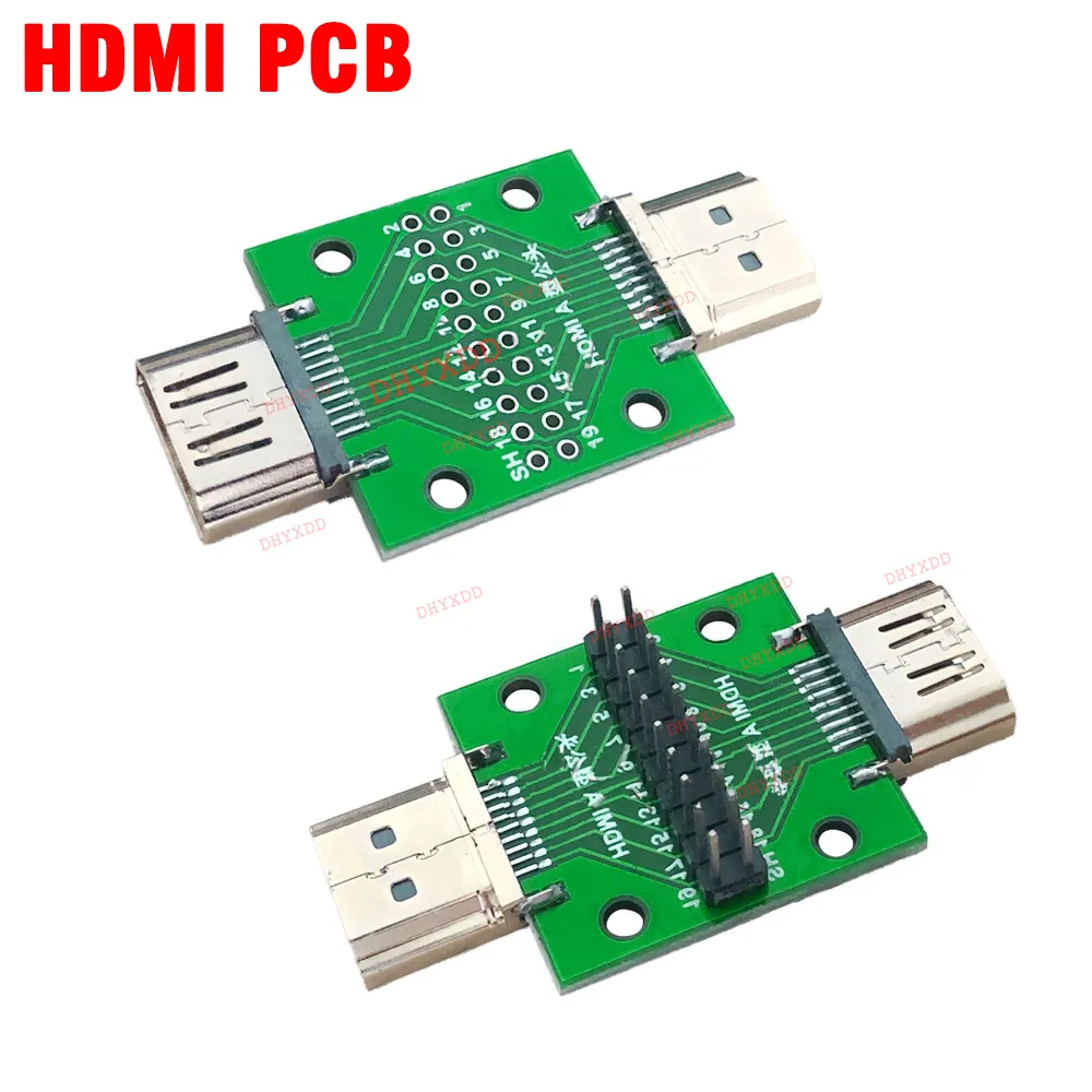 HDMI Male to Female Test Board Connector PCB Adapter 19Pin to 20Pin 2 ...