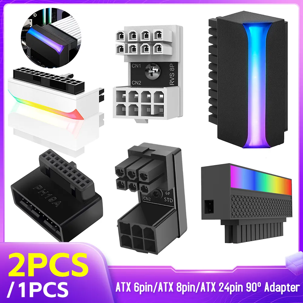 DHgate.com:90-Degree ATX 8Pin 24Pin to Motherboard Adapter Cable with ...