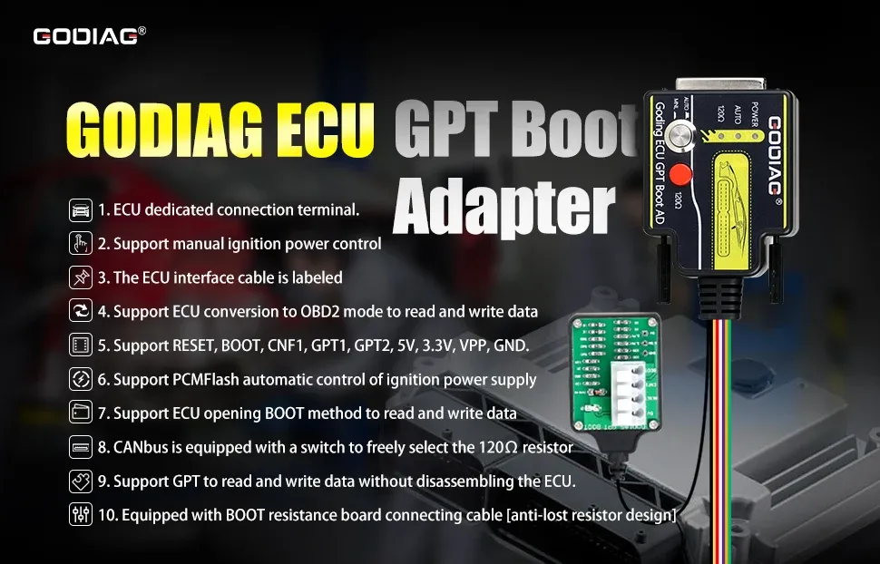 2023 NEW GODIAG ECU GPT Boot AD Programming Adapter... From Ddmyjan ...