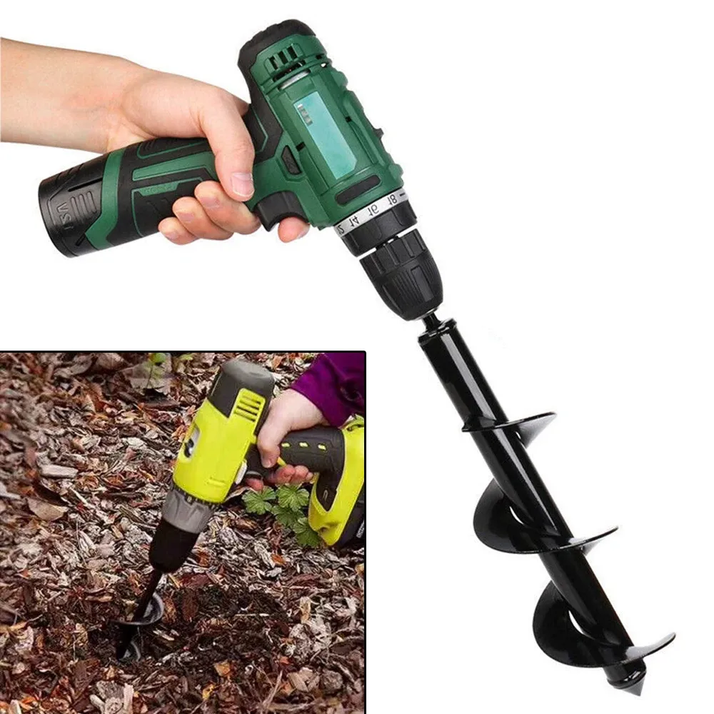 Gardening Drill Bit Planter Auger Spiral Multi-size Hole Digger Tool ...